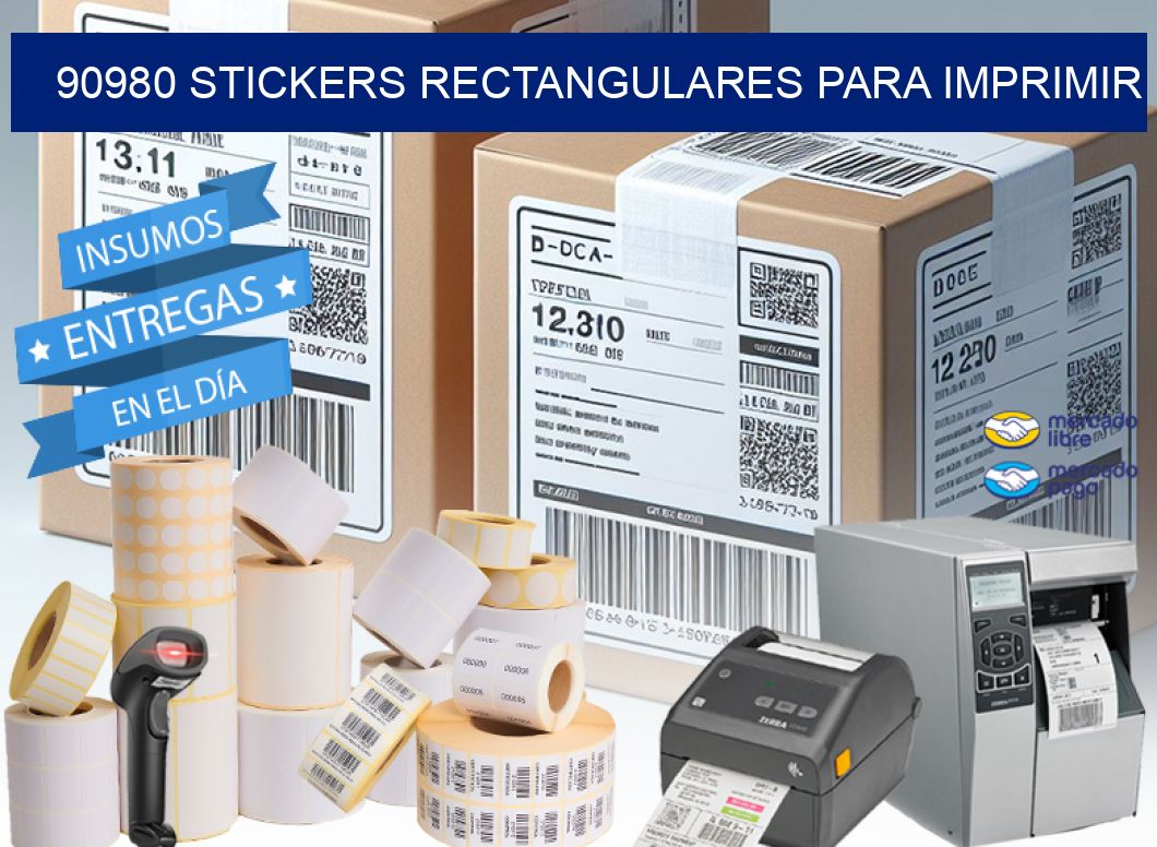 90980 Stickers rectangulares para imprimir - Etiquetas Frontal