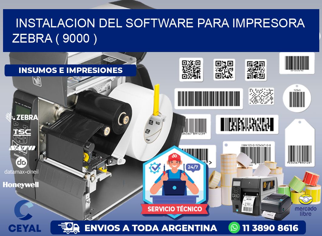INSTALACION DEL SOFTWARE PARA IMPRESORA ZEBRA ( 9000 ) - Etiquetas Frontal