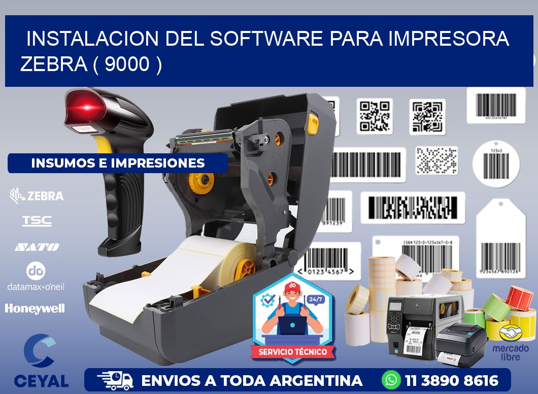 INSTALACION DEL SOFTWARE PARA IMPRESORA ZEBRA ( 9000 ) - Etiquetas Frontal